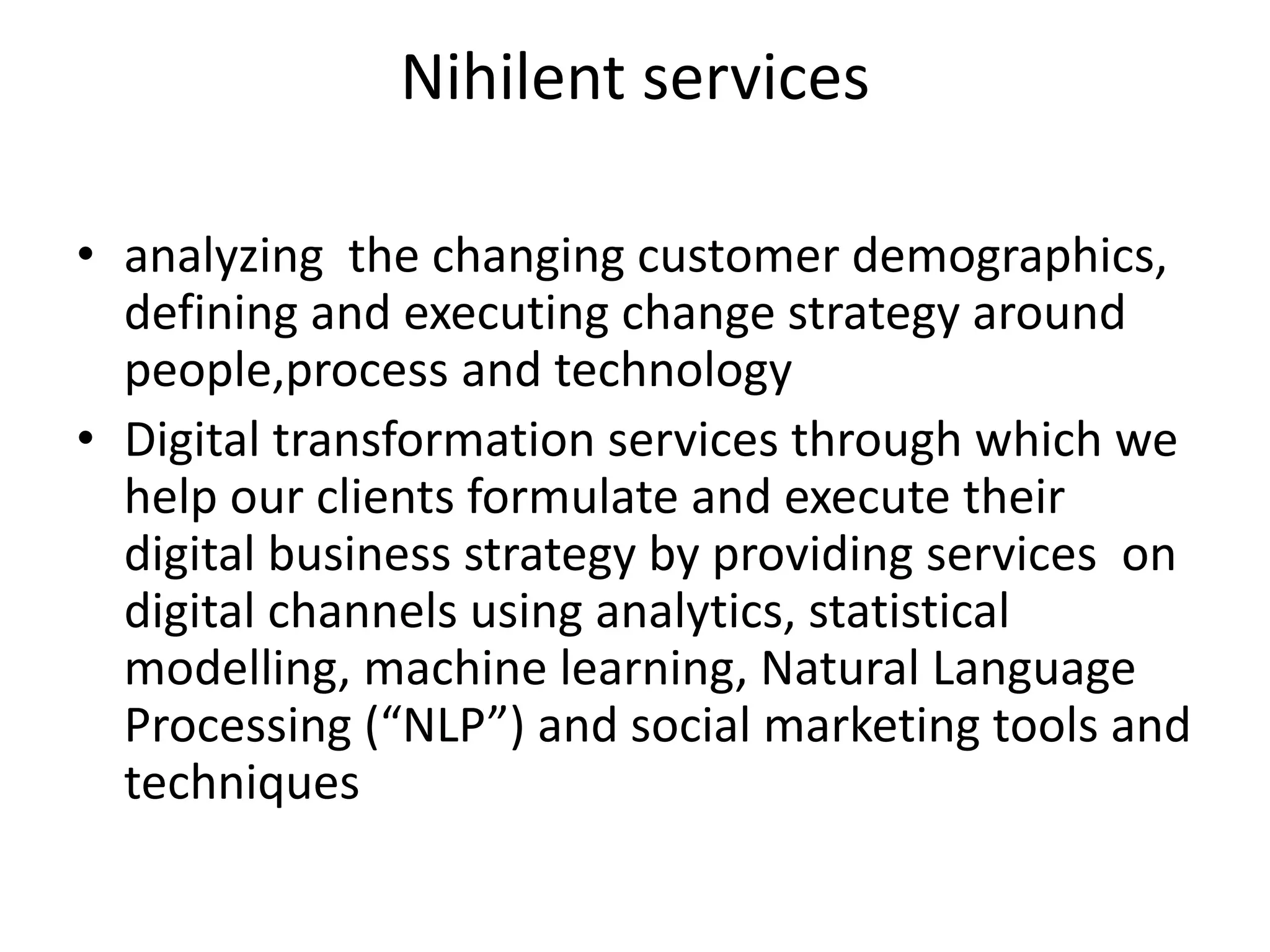 Nihilent technology limited | PPT