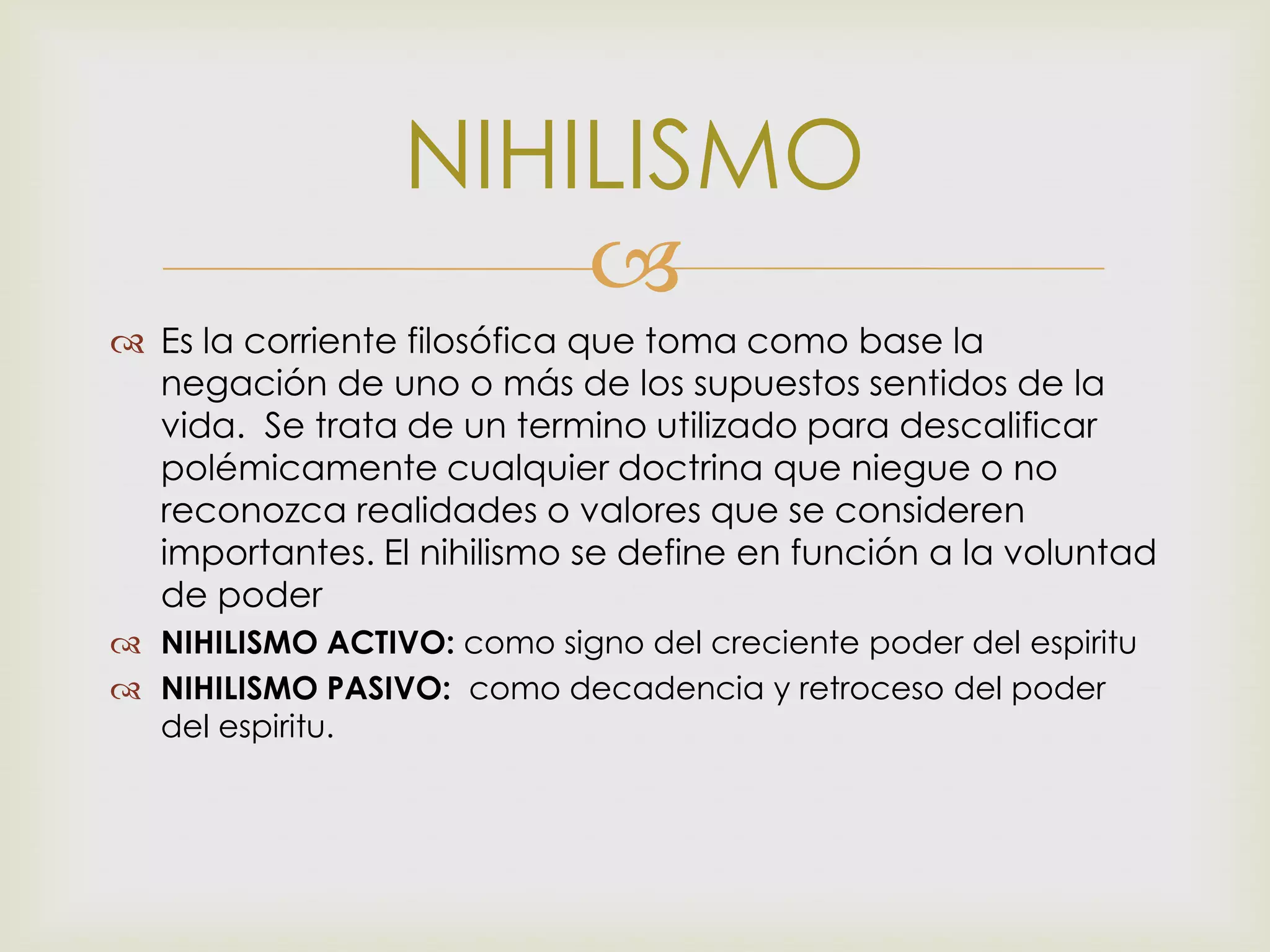 Nihilismo y sus caracteristicas