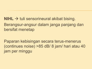 noise induced hearing loss | PPTX