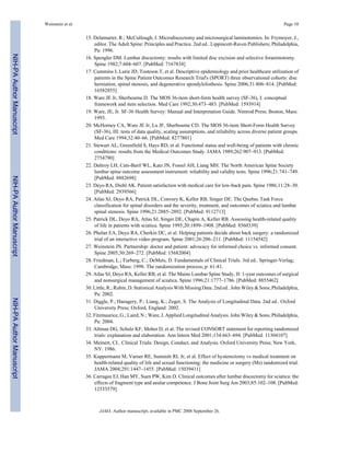 spine patient outcome research for intervertebral disc herniation | PDF