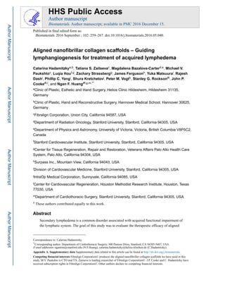 Aligned nanofibrillar collagen scaffolds – Guiding lymphangiogenesis ...