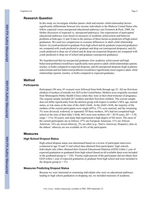 Exceptions to Highschool Dropouts | PDF