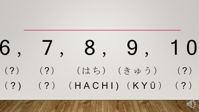 Nihongo practice(1) number 1 10 | PPTX