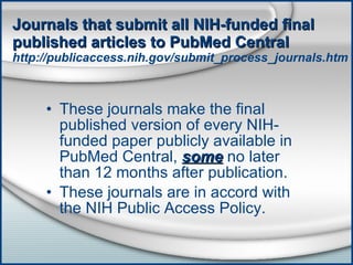 Nih Public Access Policy | PPT