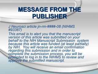 Nih Public Access Policy | PPT