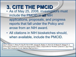 Nih Public Access Policy | PPT