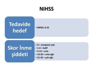 NIHSS, ASPECTS ve Modifiye Rankin Skalası | PPTX