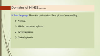 NIHSS in Stroke Severity: Why and How? presentation.pptx