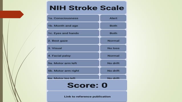 NIHSS in Stroke Severity: Why and How? presentation.pptx | Brain and ...