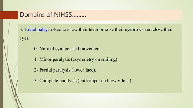 NIHSS in Stroke Severity: Why and How? presentation.pptx | Brain and ...