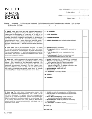 Nih stroke scale | PDF