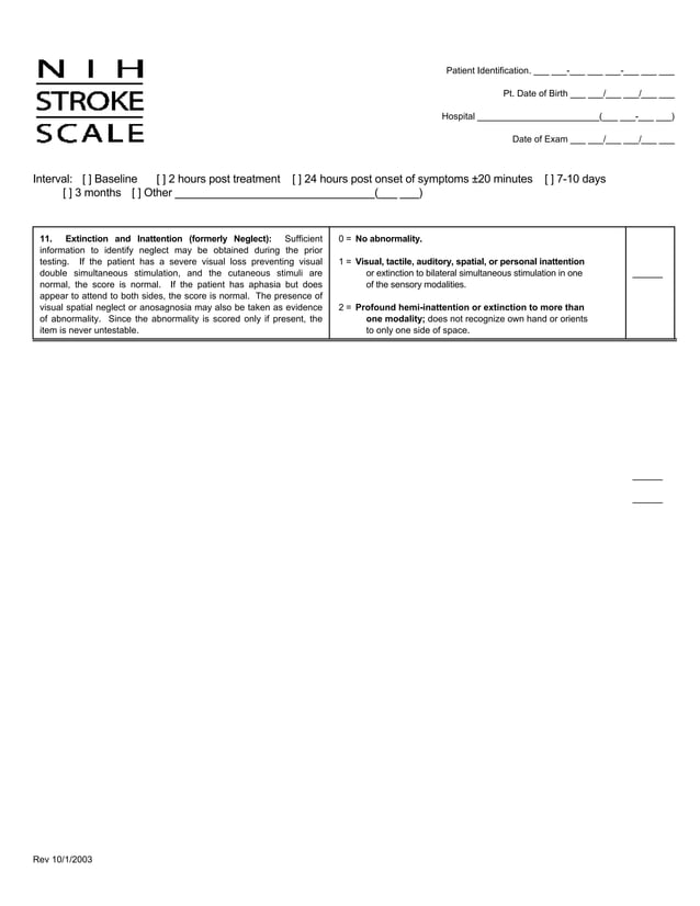 Nih stroke scale | PDF | First Aid | Injuries