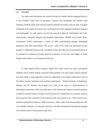 Nih sw hydrological assessment of ungauged catchments (small catchments ...