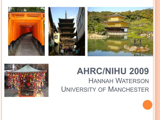 NIHU Presentation Hannah Waterson | PPTX