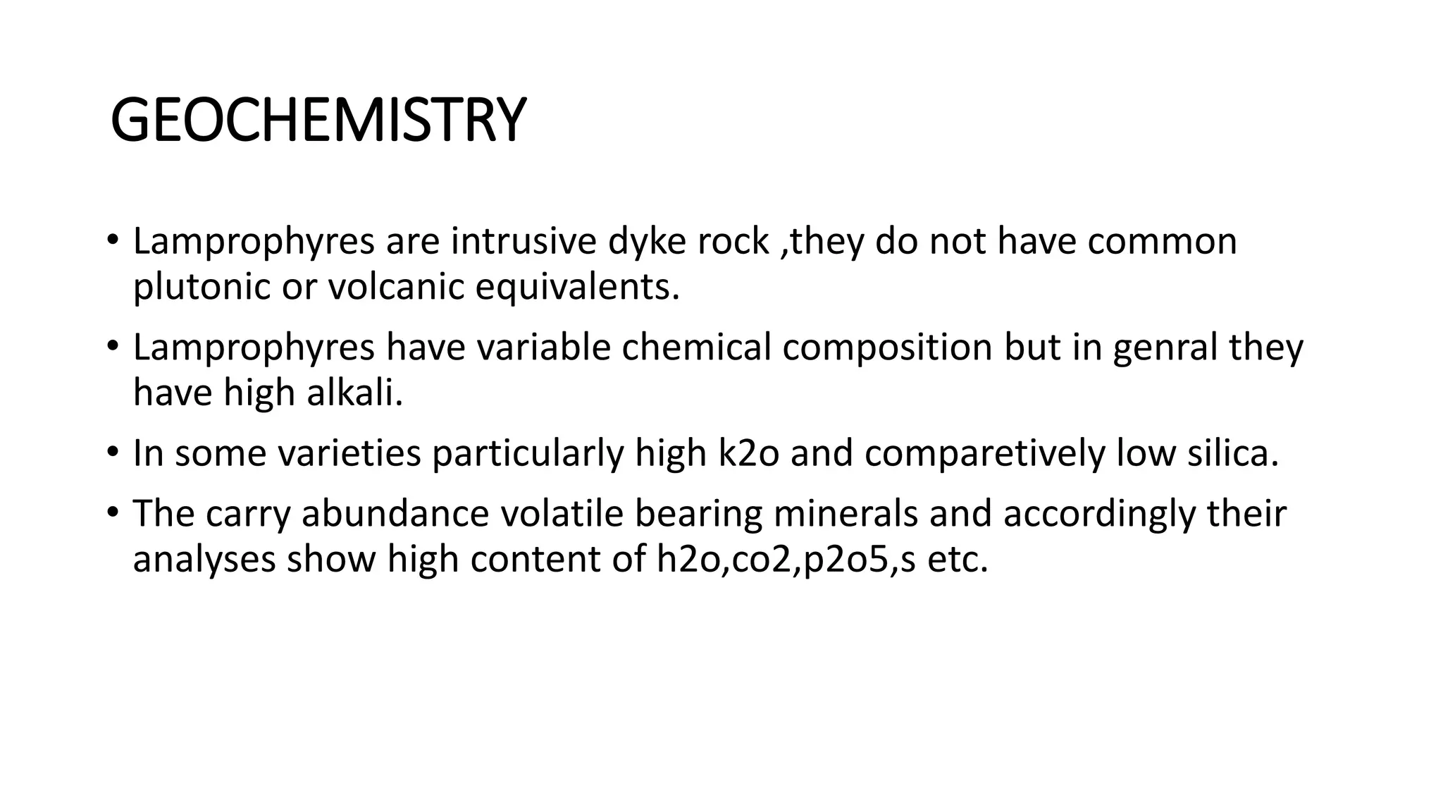 Alkaline rocks.lamprophyre,lamproite,and carbonatites | PPTX