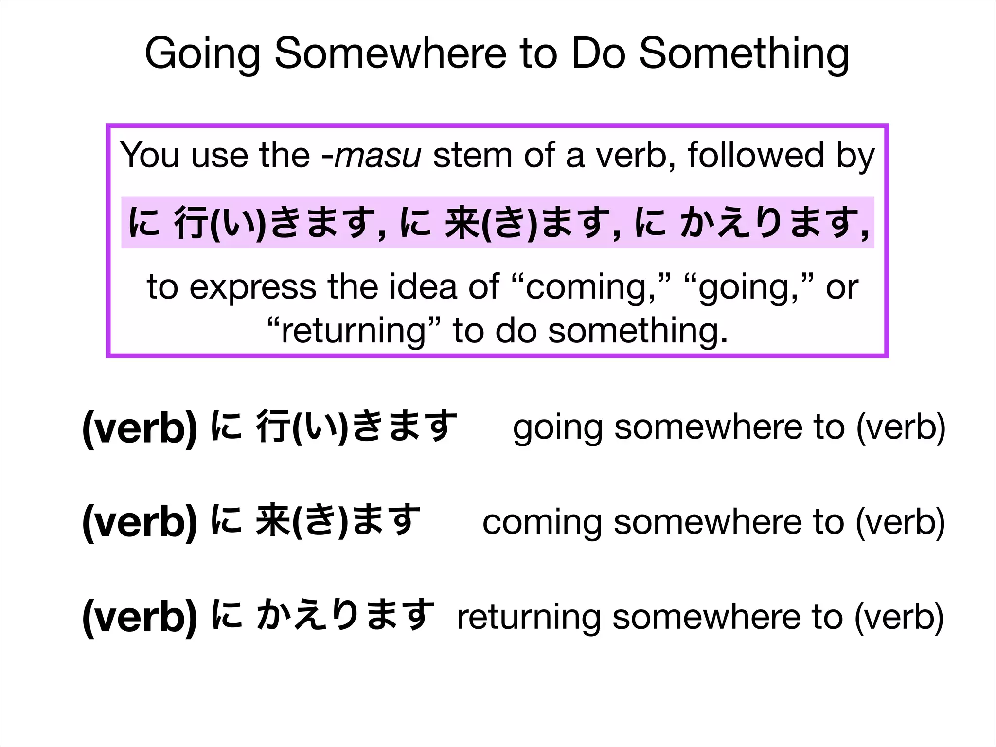 Ni ikimasu grammar | PPT