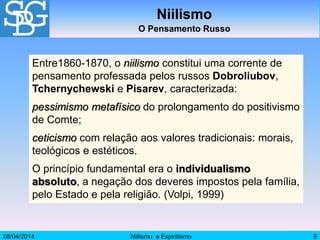 niilismo-e-espiritismo.ppt