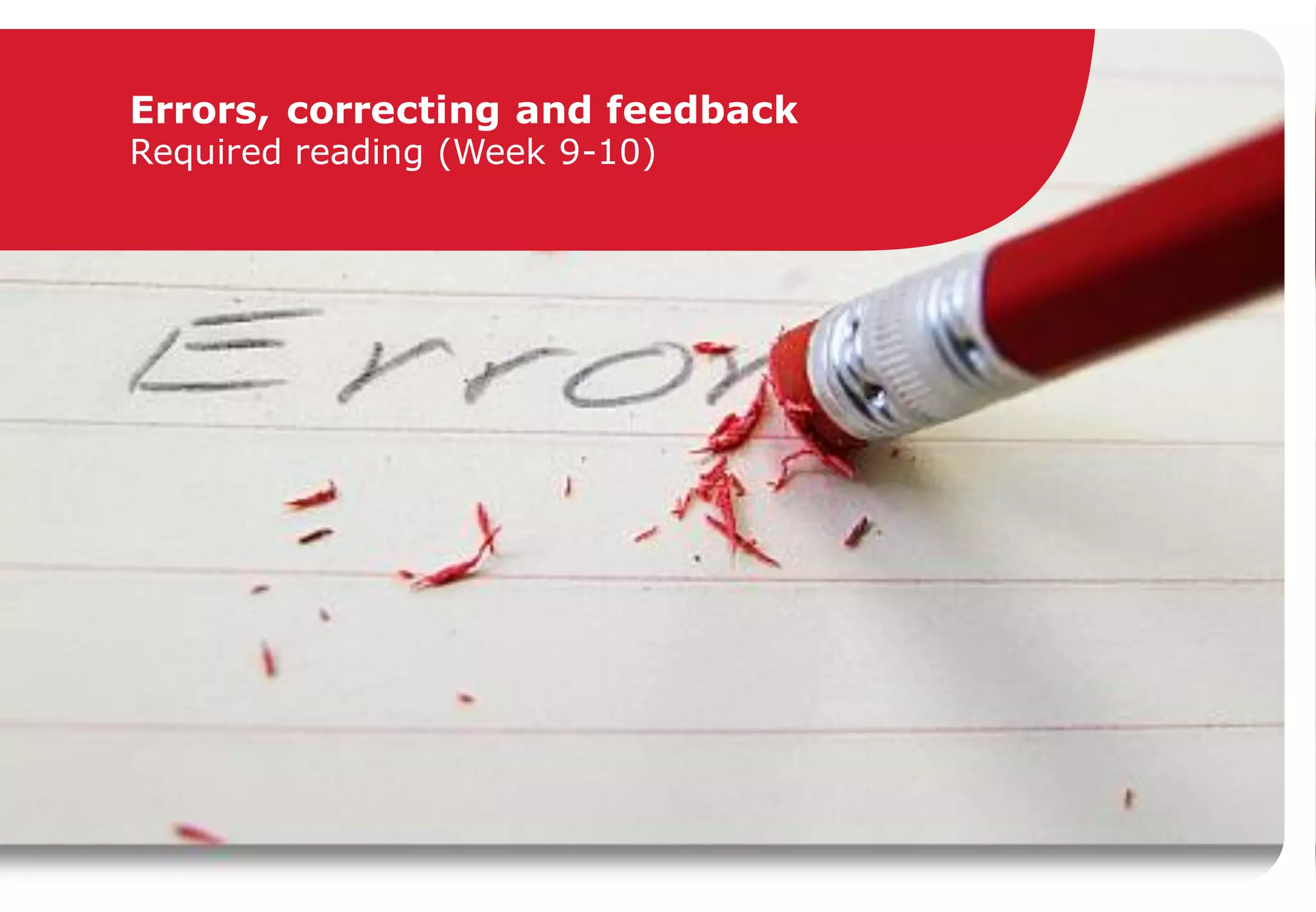 Errors,correcting and feedback | PDF | Educational Assessment | Education