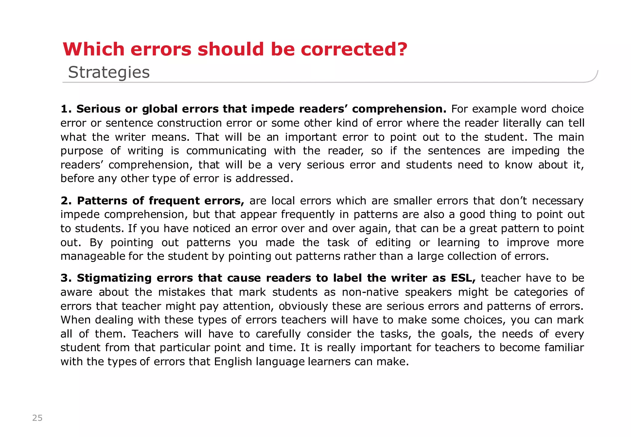 Errors,correcting and feedback | PDF