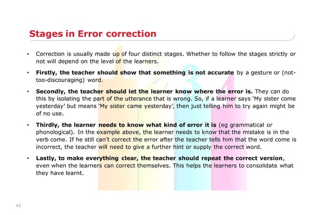 Errors,correcting and feedback | PDF | Educational Assessment | Education