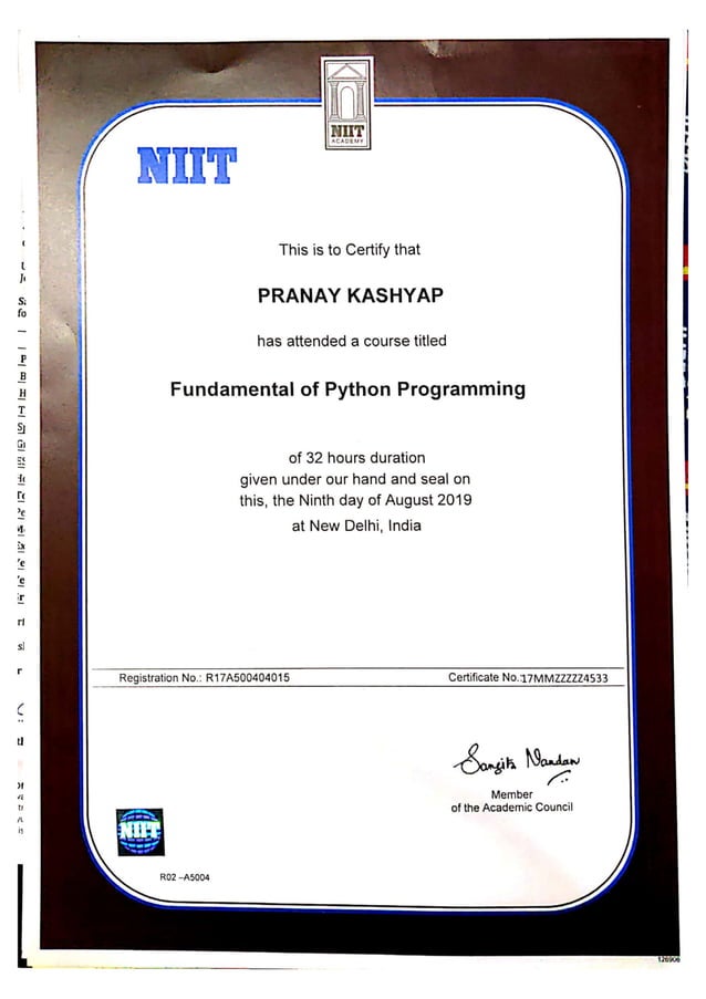 Fundamental Of Python Programming Niit Pdf