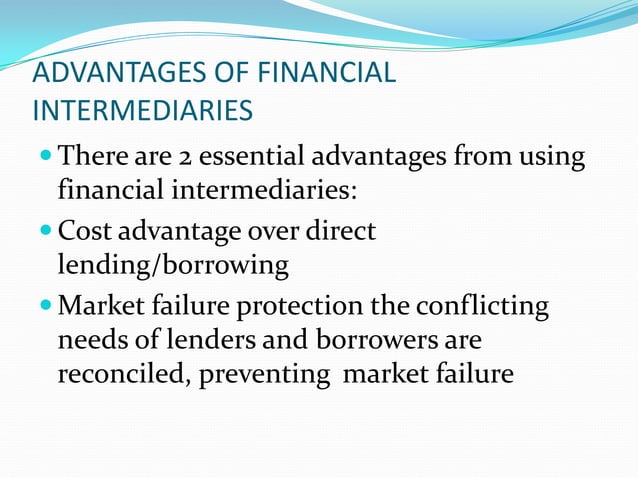 financial intermediaries and its types | PPTX | Mutual Funds | Personal ...