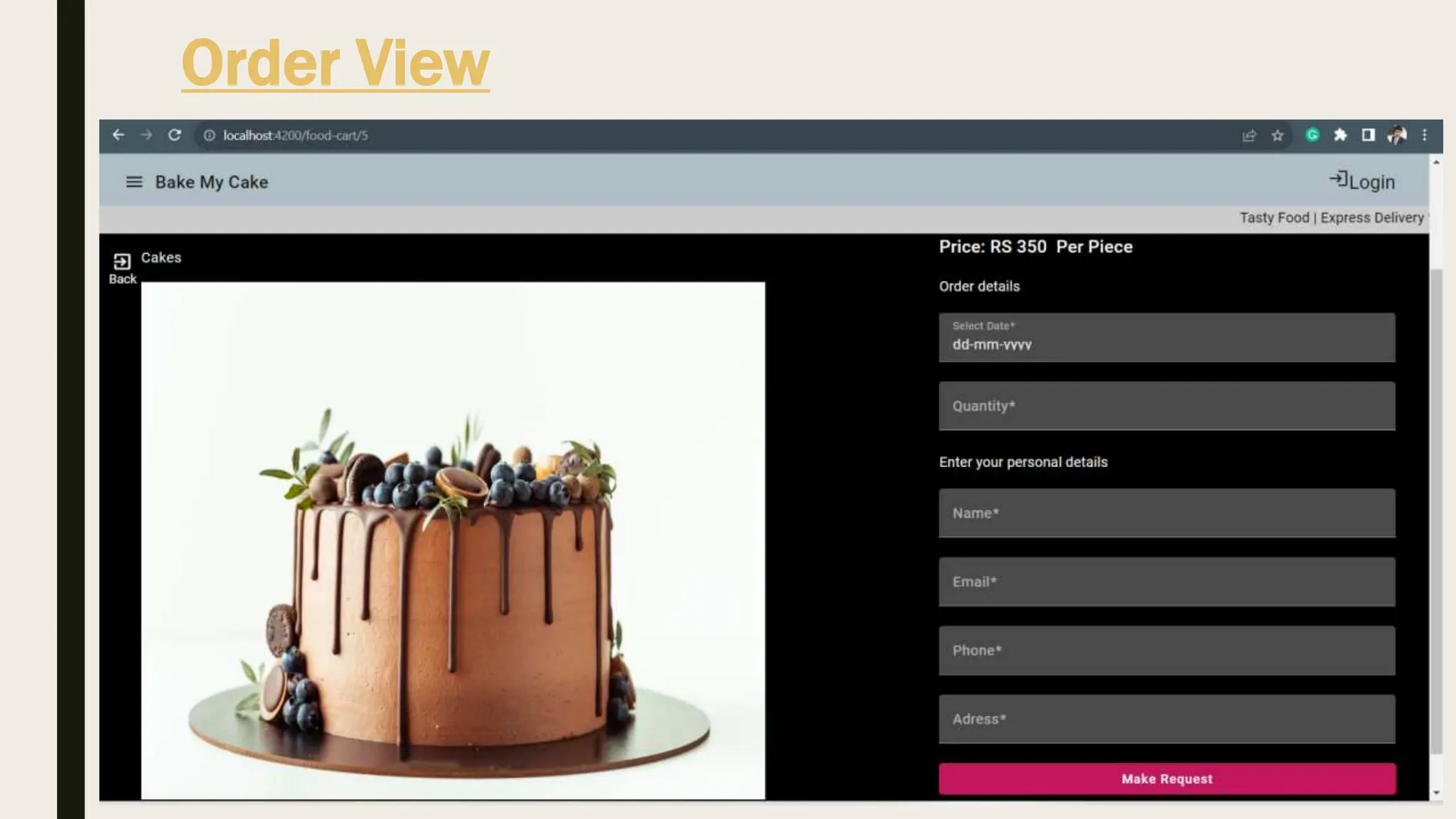 Front-End Project Bake My Cake with Angular | PPTX