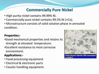Nickel & Its Alloys | PPTX