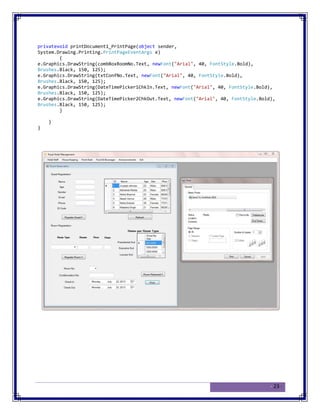 .Net and Windows Application Project on Hotel Management | PDF | Operating Systems | Computer ...