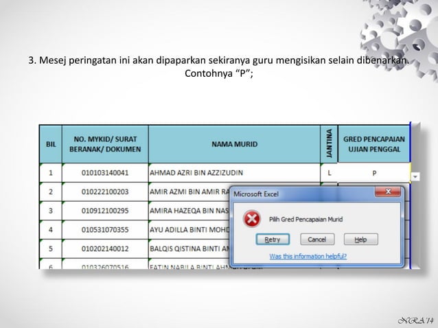 PANDUAN PENGGUNAAN MODUL MODUL PEREKODAN PERKEMBANGAN PEMBELAJAN MURID ...