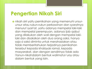 Nikah siri | PPTX