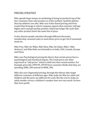 A Case of nike under preview of marketing | PDF