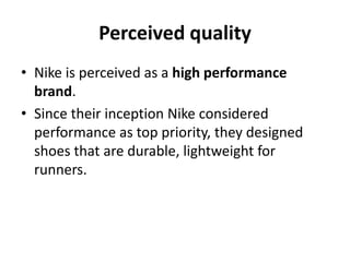 Nike- brand awarness,loyalty,association | PPTX