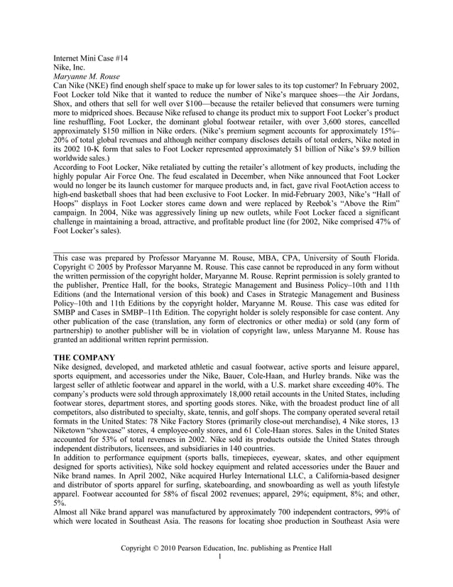Nike Case Study | PDF