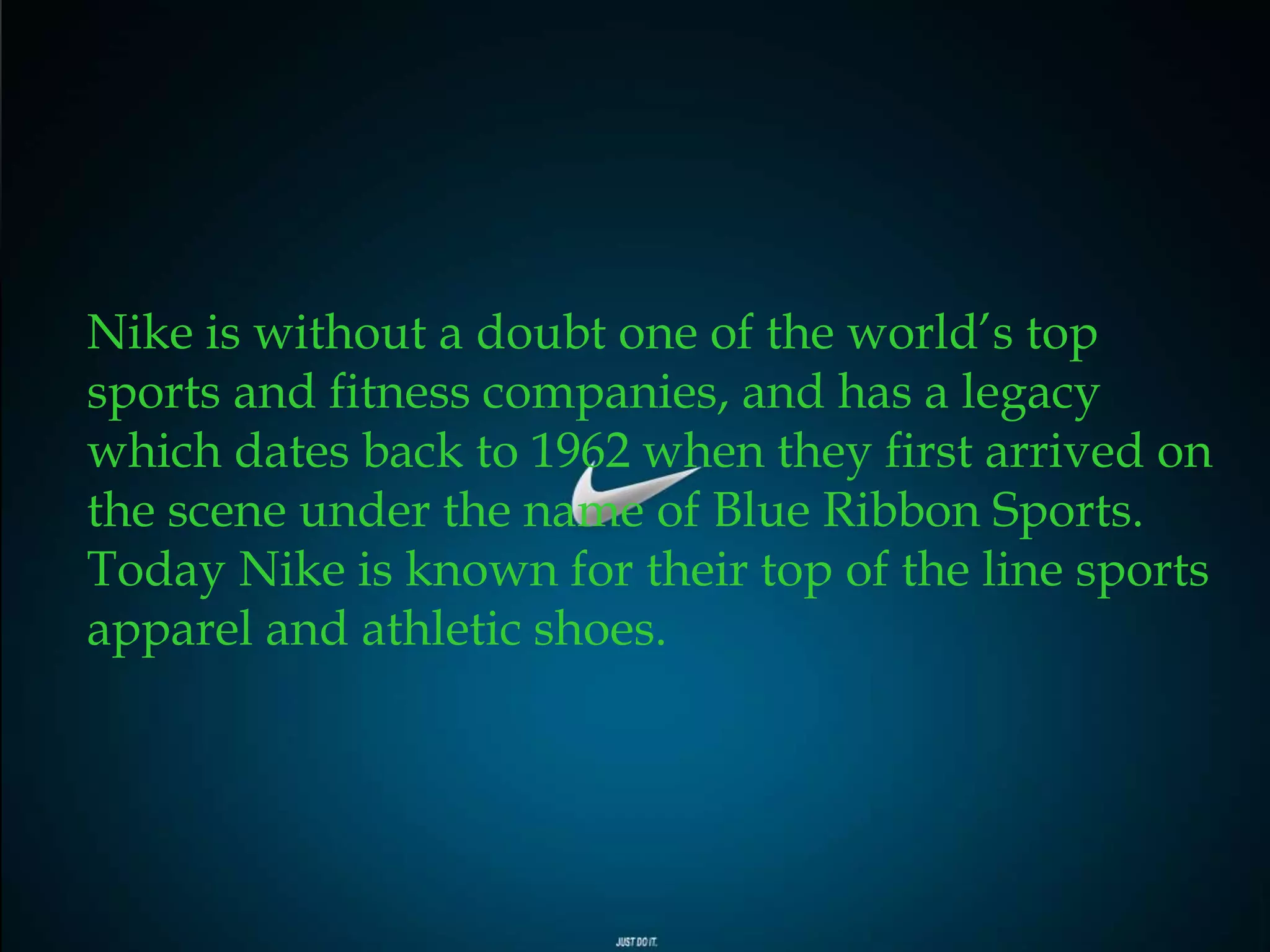 Nike product line | PPTX