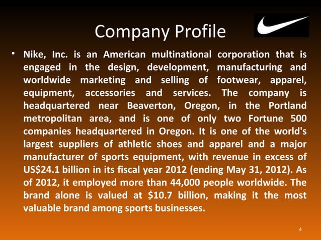Nike brand analysis | PPT | Sports Equipment | Sports