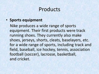 Nike product info and history | PPT