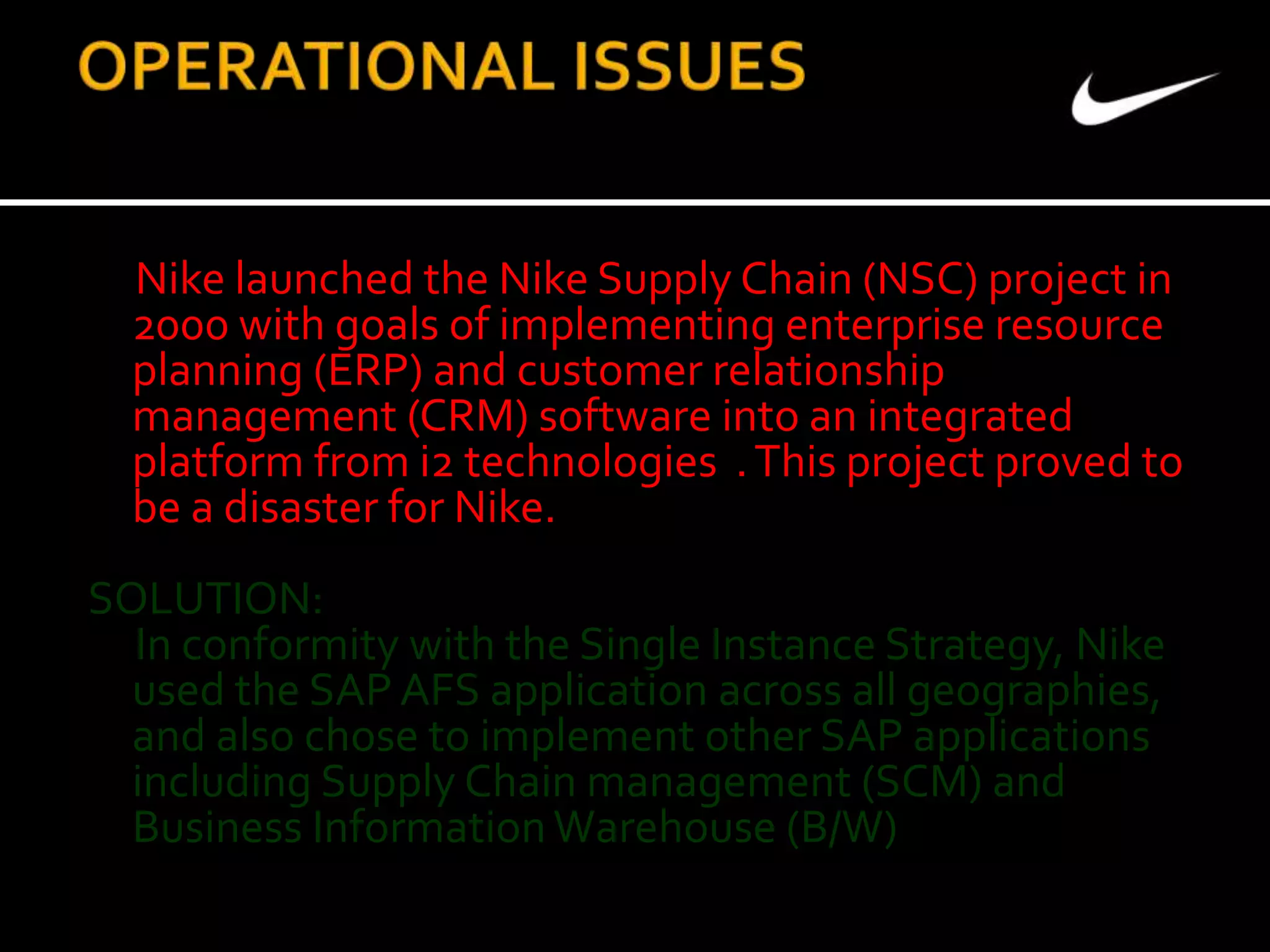 A presentation on Nike- It's products and future aspects | PPTX