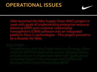 A presentation on Nike- It's products and future aspects | PPTX