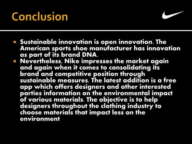 A presentation on Nike- It's products and future aspects | PPTX