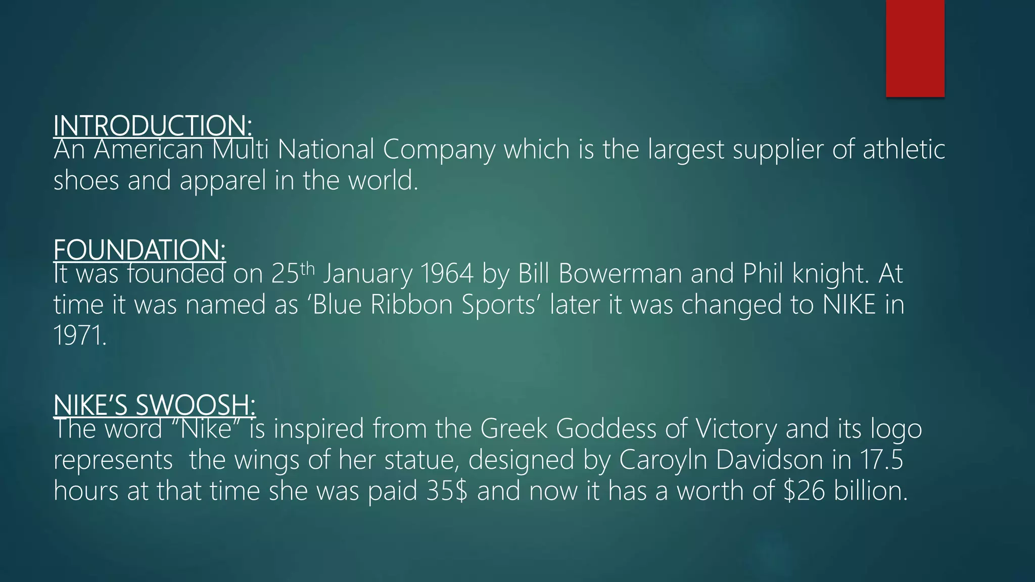Presentation on Nike | PPTX