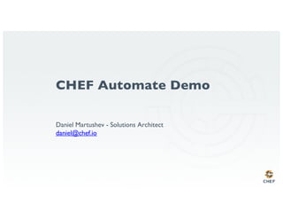 Chef Automate Workflow Demo | PPT