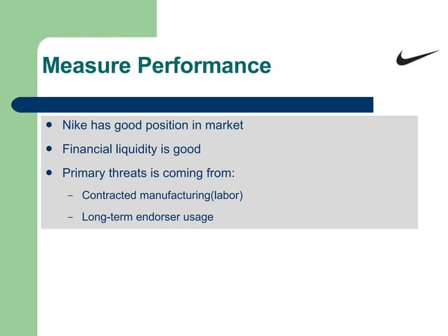 Nike Environmental Analysis | PPT