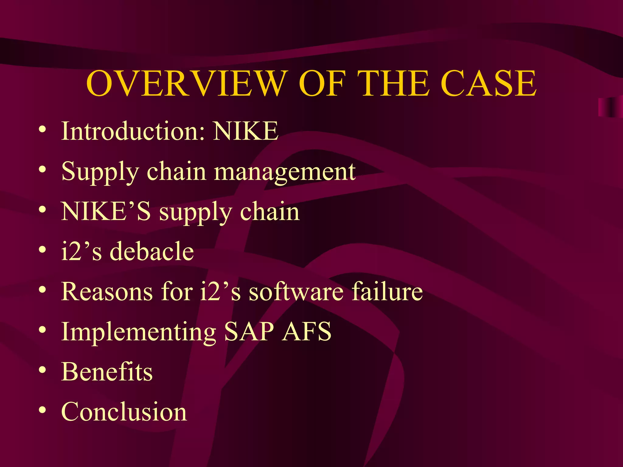 Nike Final's ERP Implementation | PPT