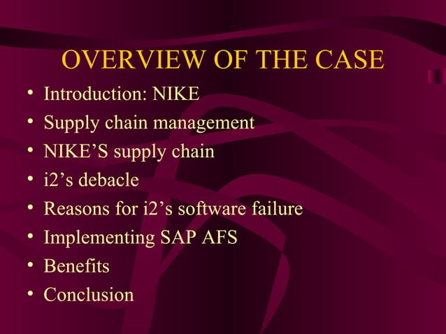 Nike Final's ERP Implementation | PPT | Business Operations | Business