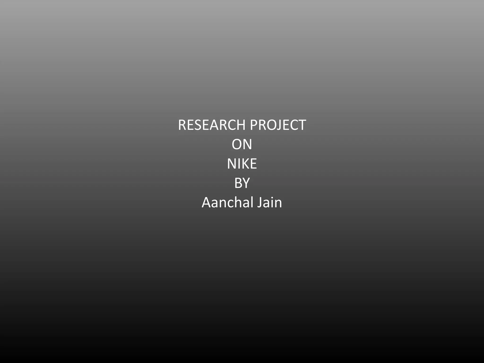Nike Strategy Planing | PPTX