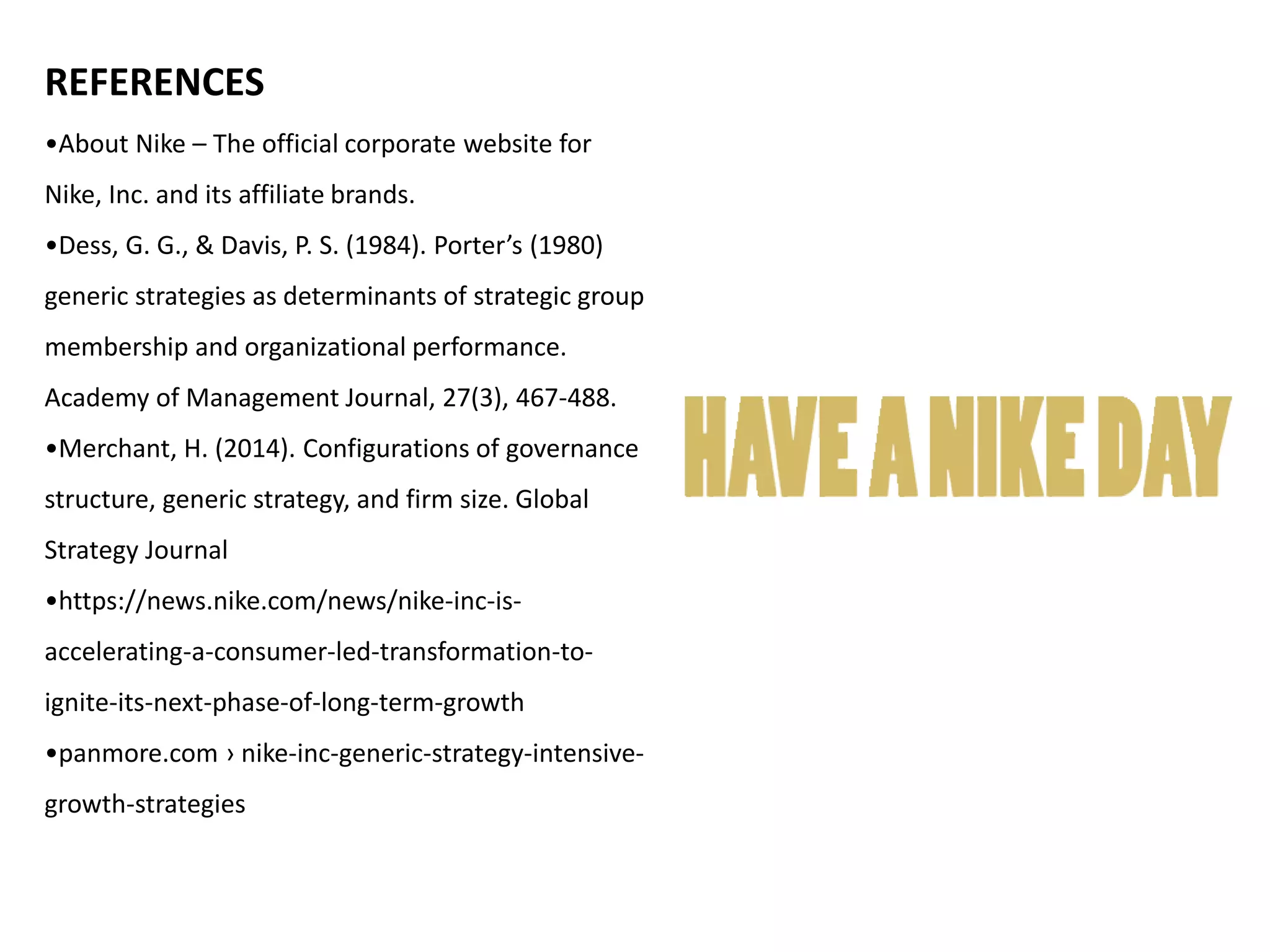 Nike Strategy Planing | PPTX