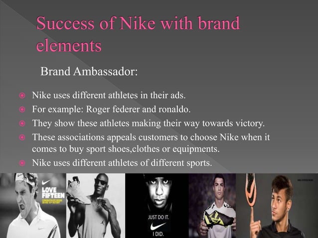 brand elements and how nike use brand elements. | PPTX