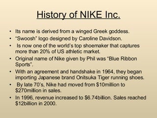 Nike 2007 Financial Statement Comparision with Statement | PPT