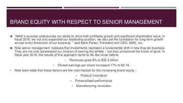 Nike brand equity